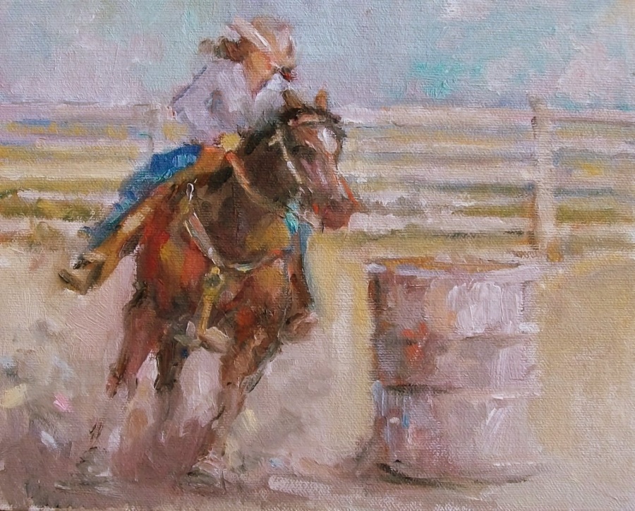 Connie Chadwell's Hackberry Street Studio: The Barrel Racer - original ...