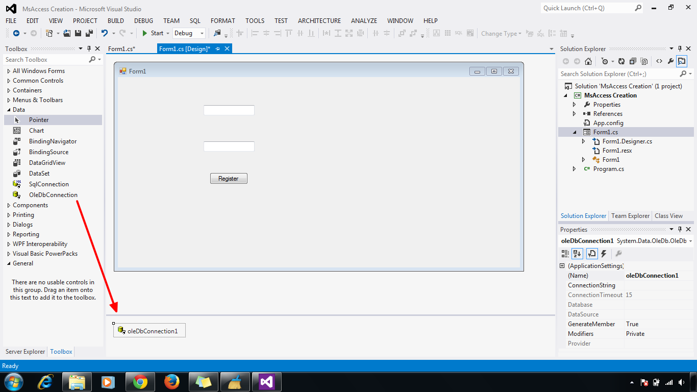 Step By Step MsAccess DataBase Connection To Visual Studio 2012 Using OleDb Connection in C#.Net ...