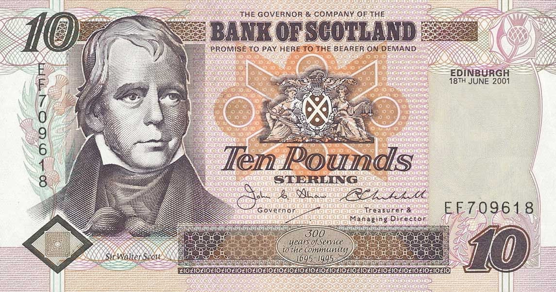 My Currency Collection: Bank of Scotland 10 Pounds banknote 2001 Sir ...