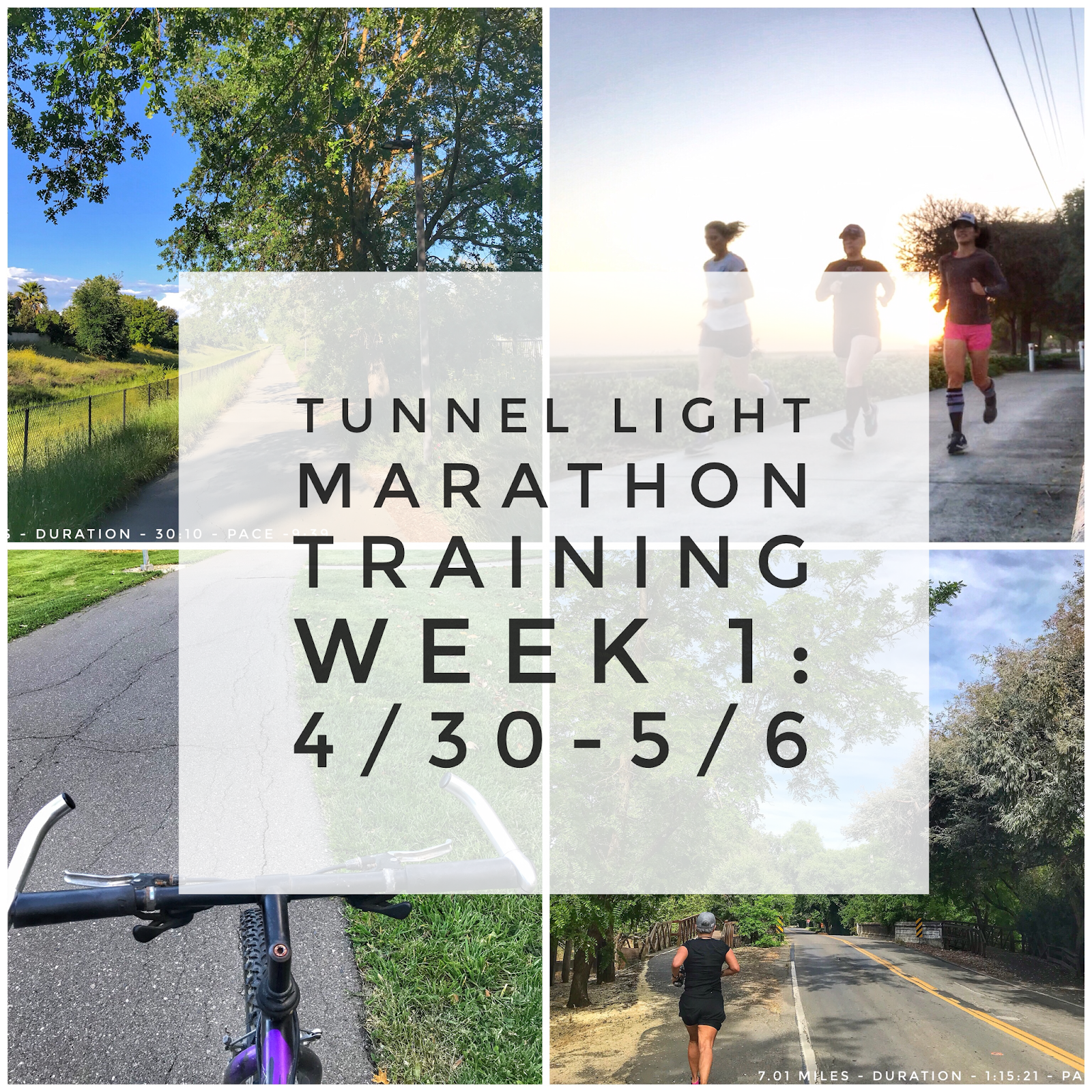Run-Hike-Play: Tunnel Light Marathon Training Week 1: 4/30-5/6