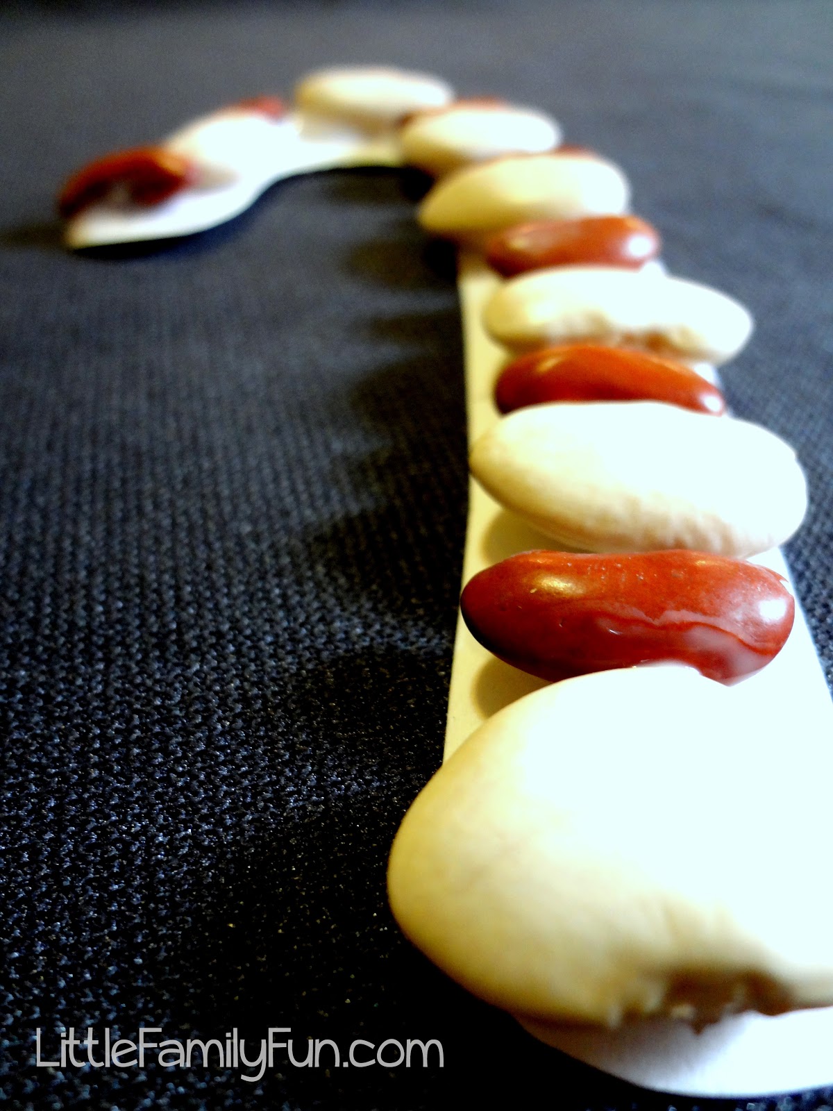 Little Family Fun: Bean Candy Cane Craft