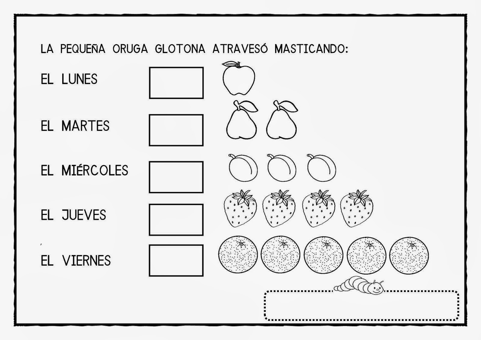 La granja de Daniela: CUENTO: LA PEQUEÑA ORUGA GLOTONA