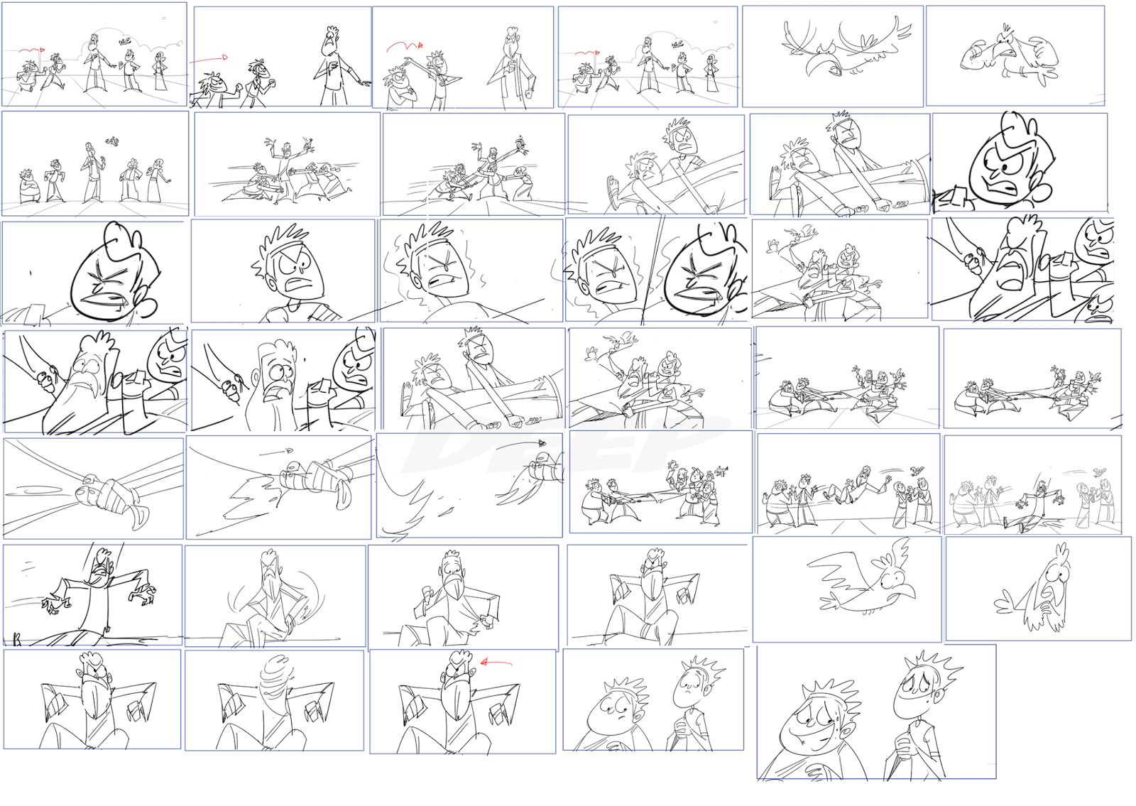 .: Storyboard and animatics