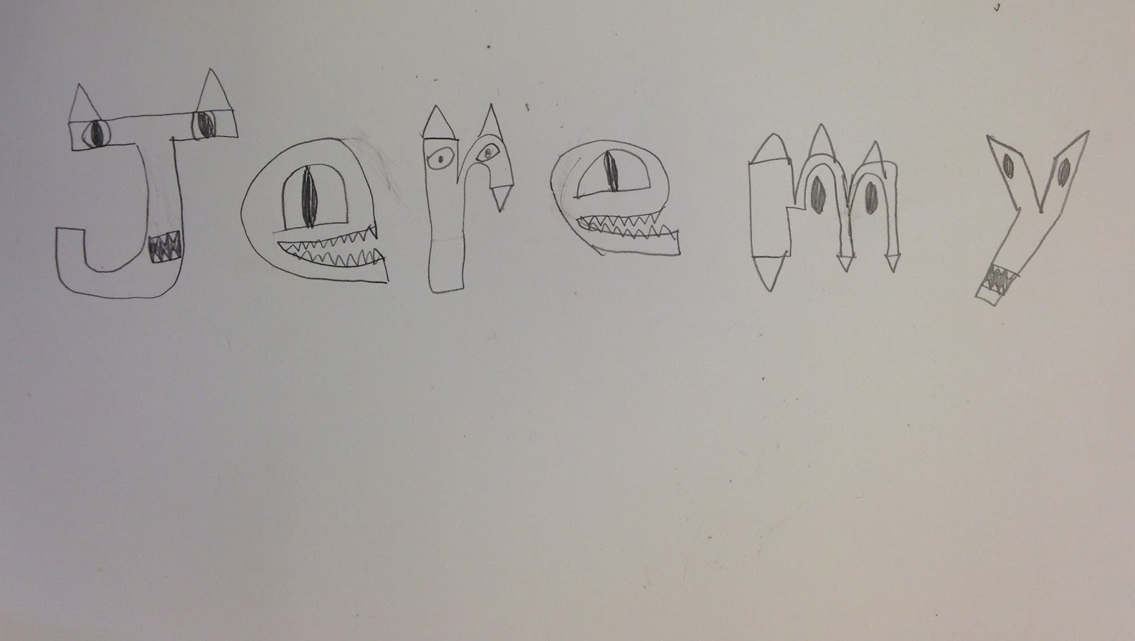 Art Room Blog: 4th Grade Monster Letters-Anthropomorphism...