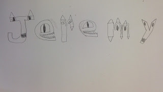 Art Room Blog: 4th Grade Monster Letters-Anthropomorphism...