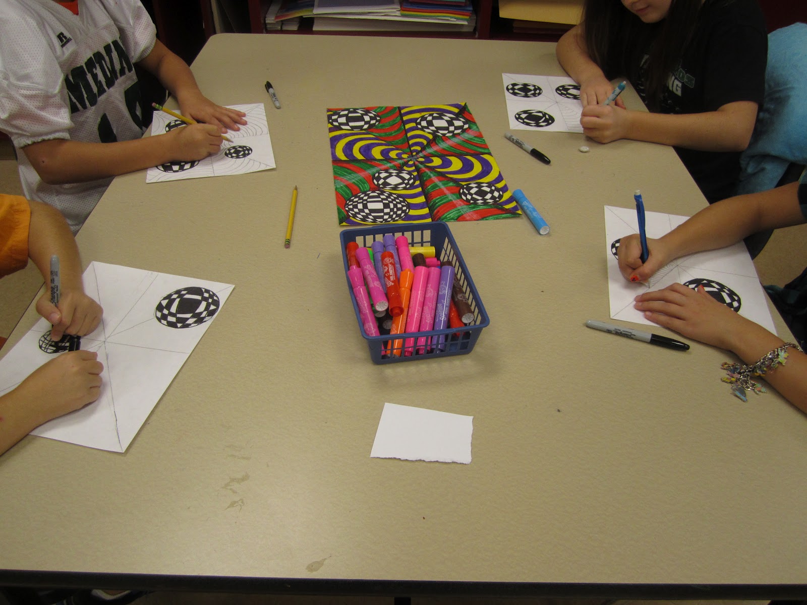 Think Create Art: Beginning of Op Art- 5th Grade