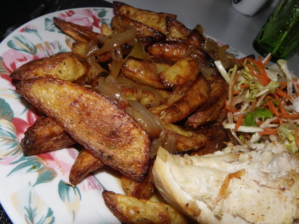 Malène aux fourneaux: Poulet roti (blanc) et potatoes ww - 8PP l'assiette