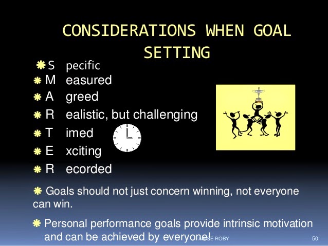 6 week PST programme : Week 5 - Goal setting