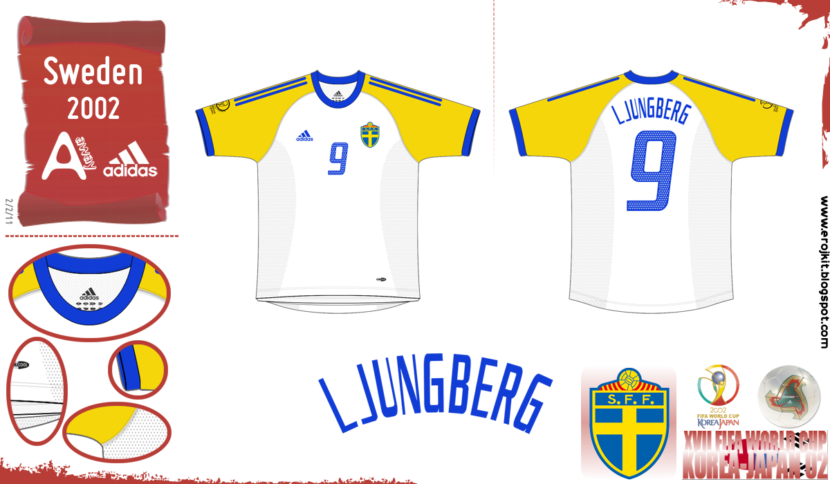 Kit Design, by eroj: 2002 Suécia (Home e Away)