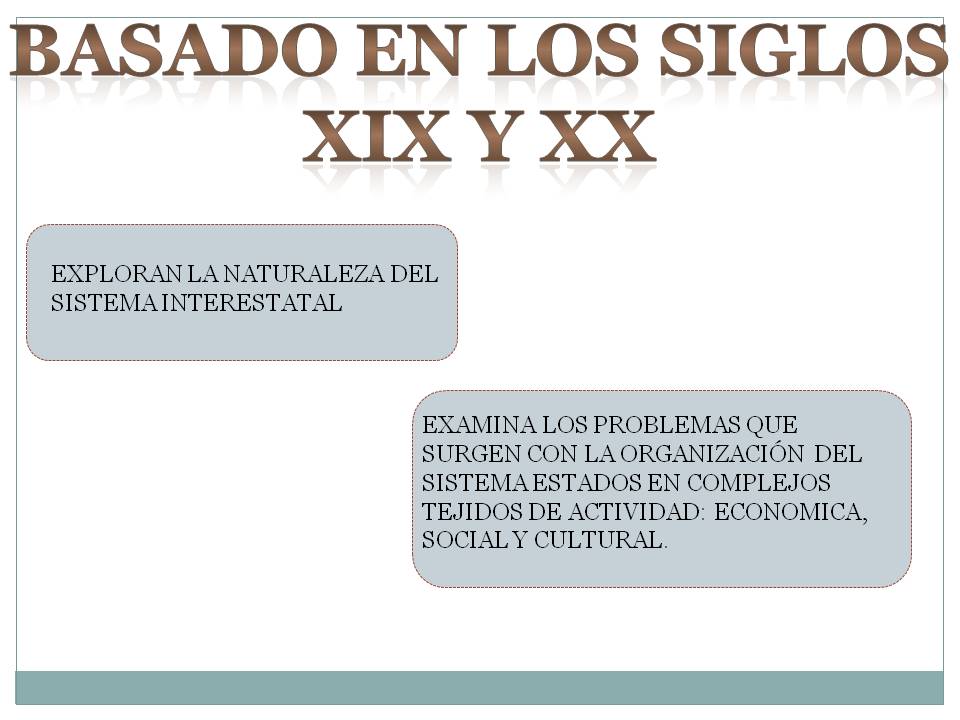 Raul Martin: SISTEMA INTERESTATAL