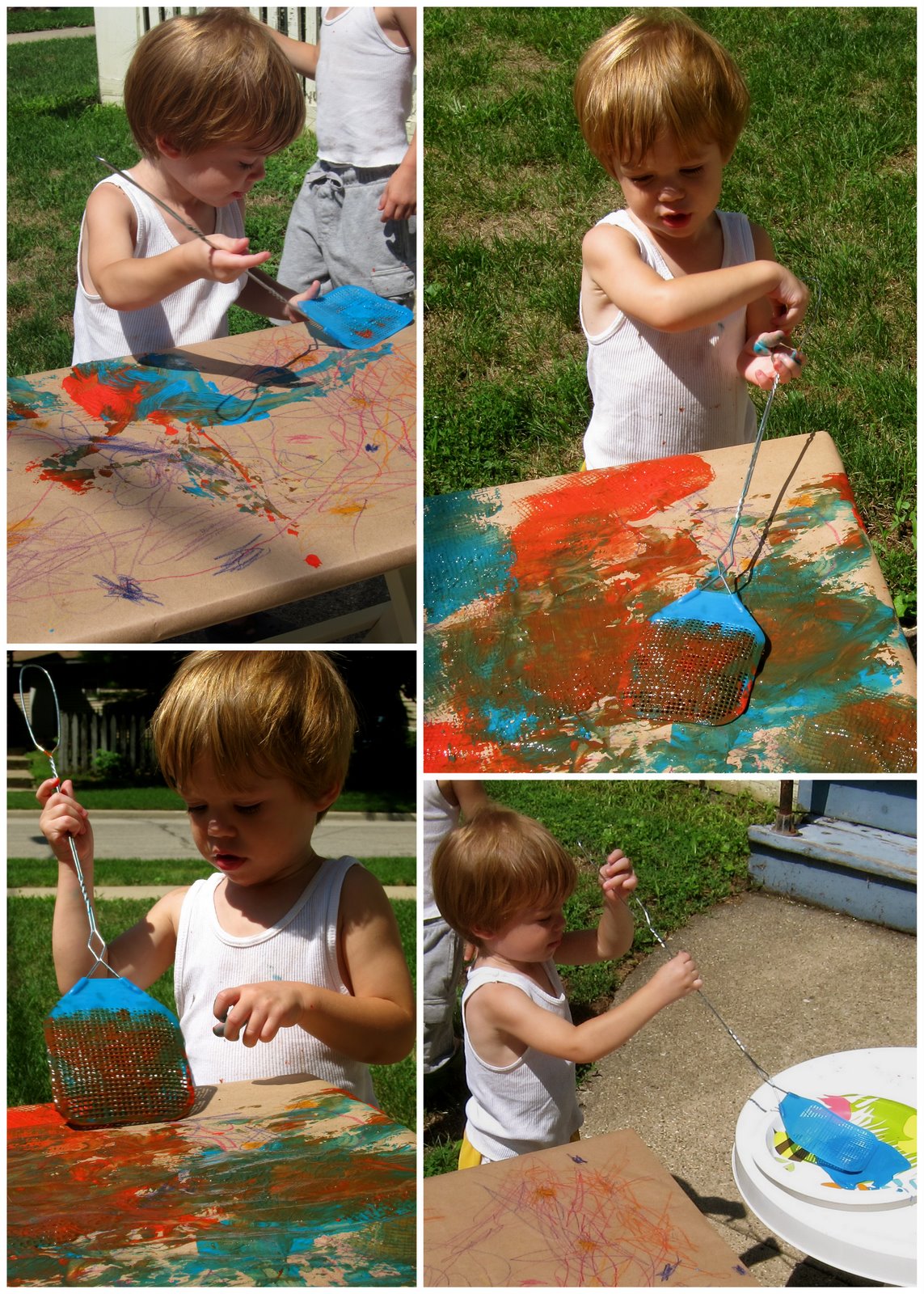 Messy Mondays: Fly Swatter Painting