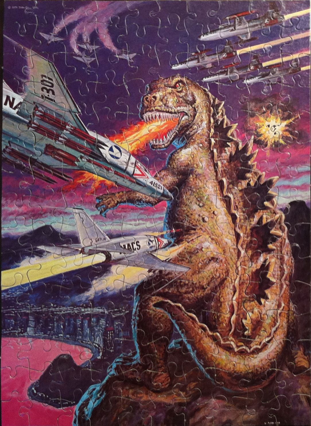the sphinx: Godzilla Puzzle "Air Attack" (HG Toys #458-04, 1978)
