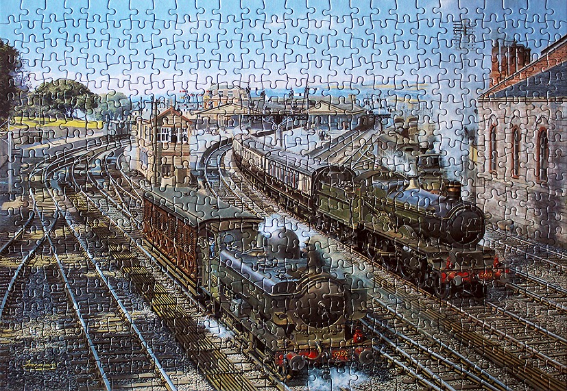 STEAM TRAINS AND JIGSAW PUZZLES: Two more from Gibsons and Barry Freeman