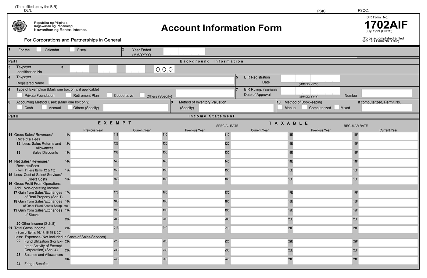 busapcom: BIR Form 1702-AIF Download