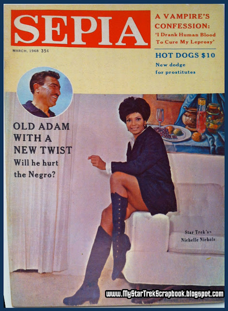 My Star Trek Scrapbook: Nichelle On Cover of 1968 Sepia Magazine