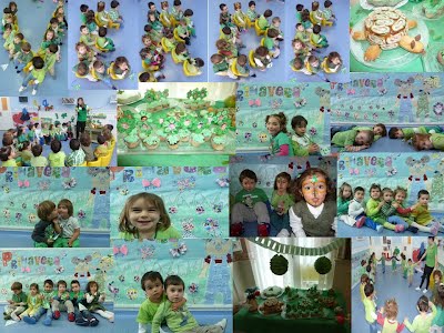 EL RINCÓN DE ARCOIRIS: COLLAGE FIESTA COLOR VERDE