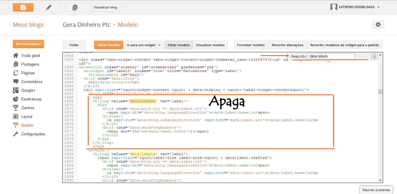 Como criar um menu suspenso para marcadores no blogger « Dicas Diretas