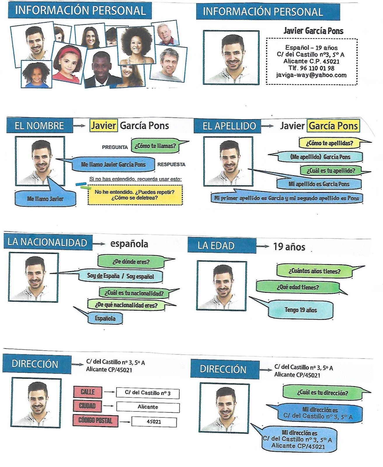 MUNDOHISPANICO2 : DAR Y PEDIR INFORMACIÓN PERSONAL EN ESPAÑOL ...