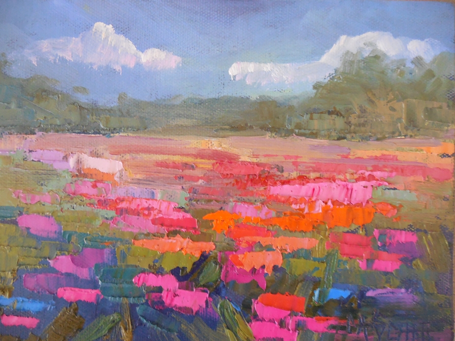 CAROL SCHIFF DAILY PAINTING STUDIO: Summer landscape painting, Palette ...
