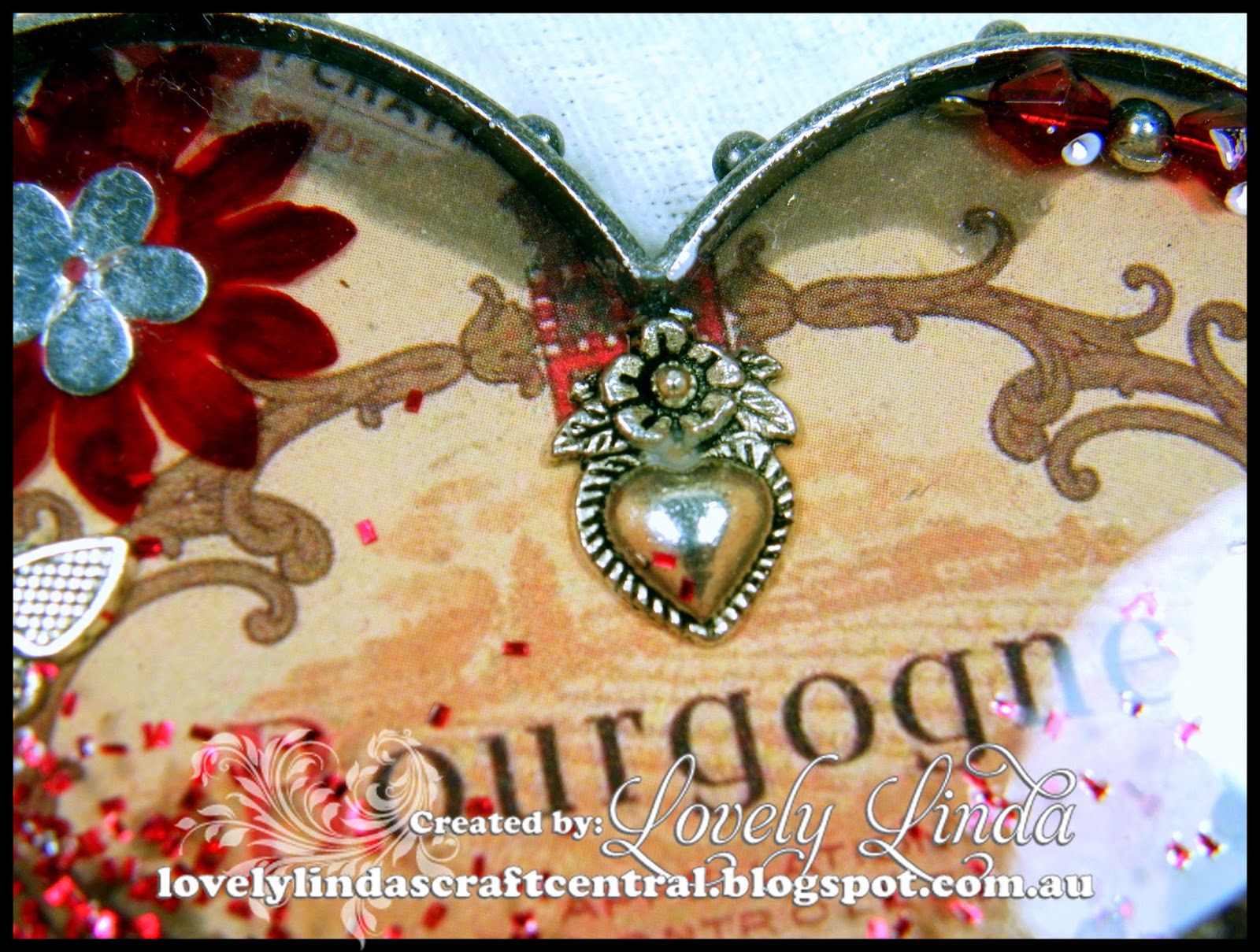 Lovely Linda's Craft Central!!: Bourgogne Heart Bezel