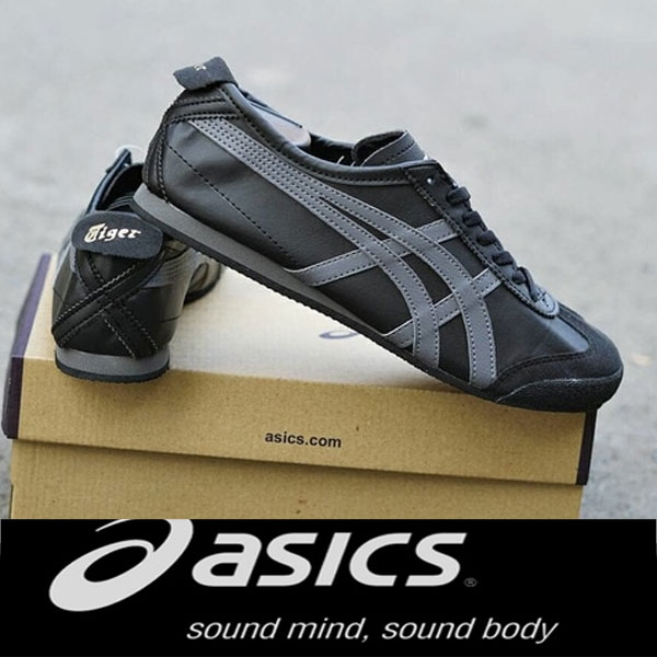 Sepatu Asics Tiger Mexico Hitam Coklat [ATM1804] | Omsepatu.com