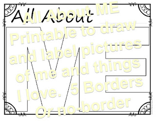 Teacher Ink: All About ME - Cute Printable