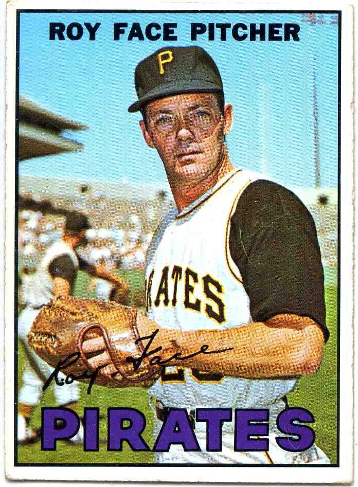 1967 Topps Baseball Set: #49 Roy Face - Pittsburgh Pirates - Closer ...