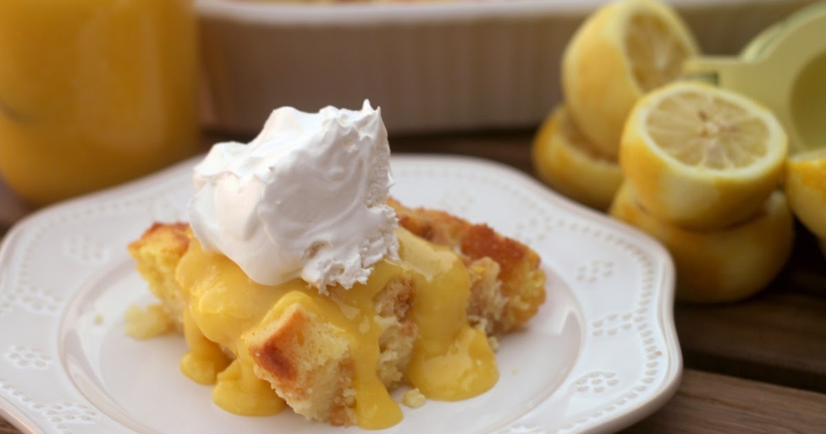 Lemon Bread Pudding with Lemon Curd | Crazy for Cookies and More