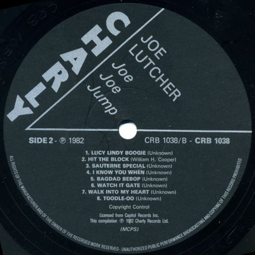 Be Bop Wino: Joe Lutcher - Joe Joe Jump