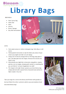 Blossom Learning that's Fun: DIY Library Bags