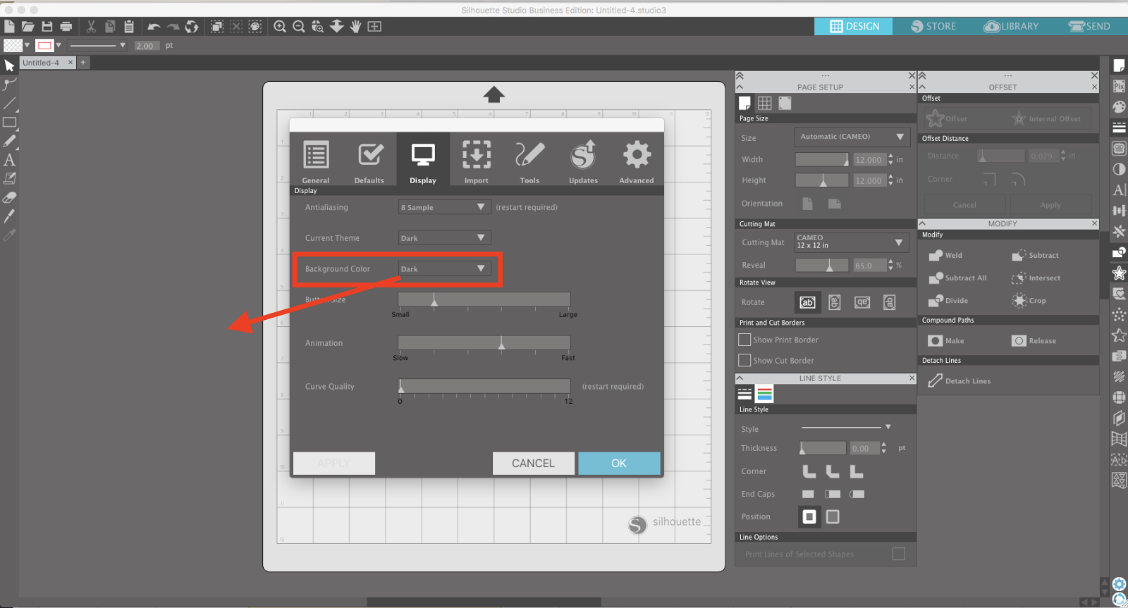 Change Silhouette Studio Software Color Scheme - Silhouette School