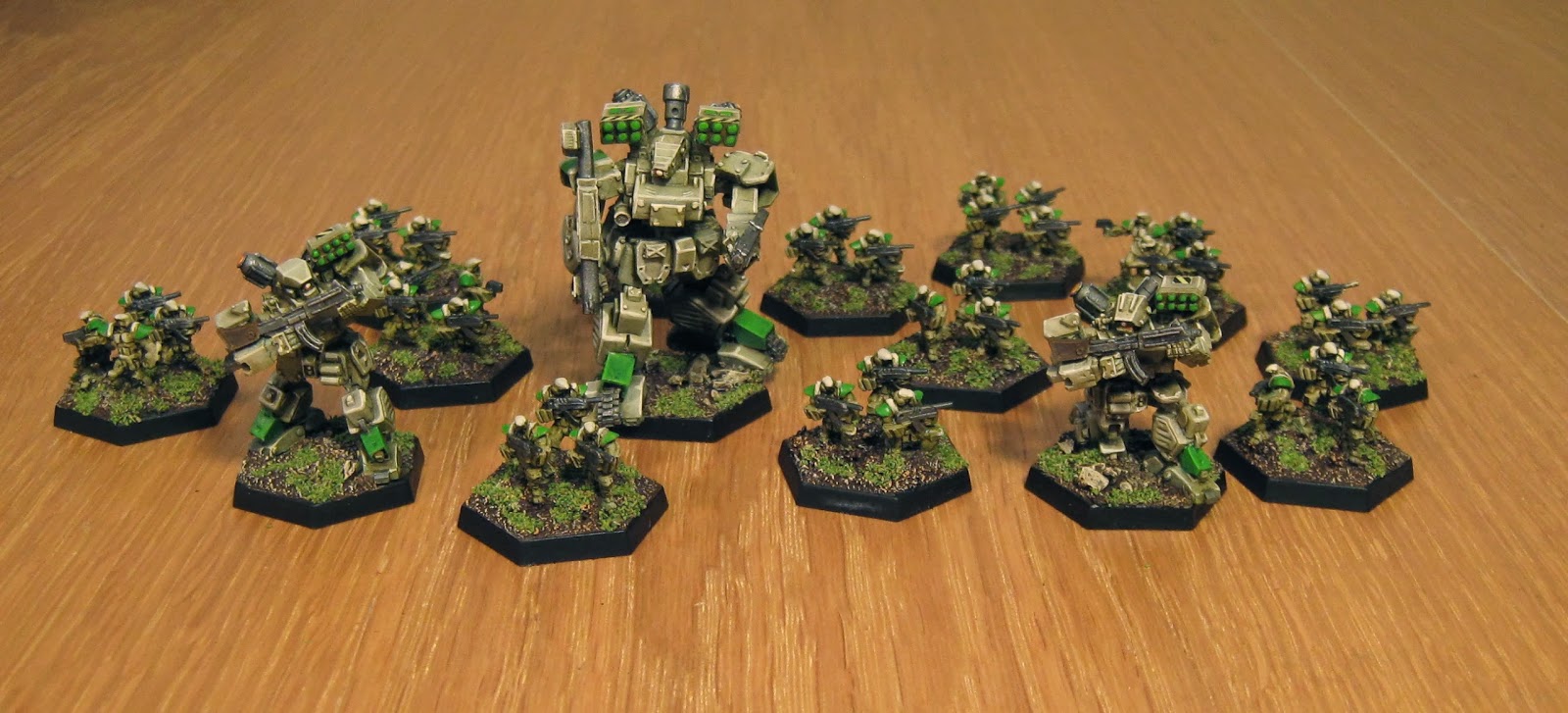 Kevin's Miniatures & Hobby Table: Heavy Gear Northern Infantry Stands
