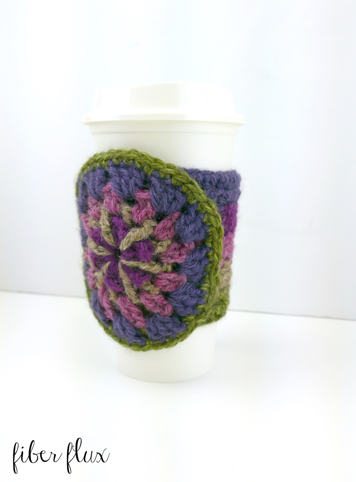 Fiber Flux: Free Crochet Pattern...Strawflower Medallion Cup Cozy!