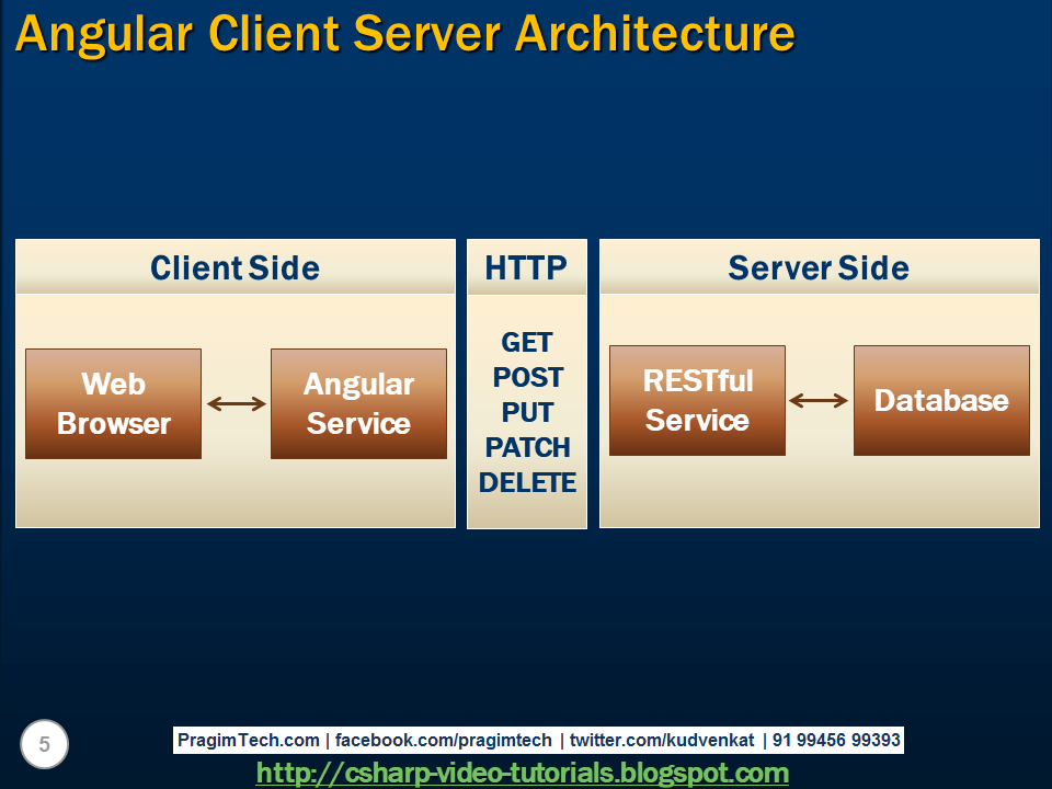 Sql Server Net And C Video Tutorial Angular Client Server Architecture Slides