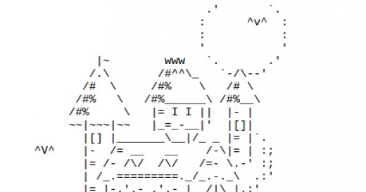 Halloween ASCII Art: Haunted Houses