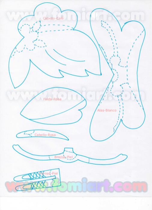 Descarga Gratis Moldes Gratis de Pequeña Hada Fomiart | Moldes Gratuitos