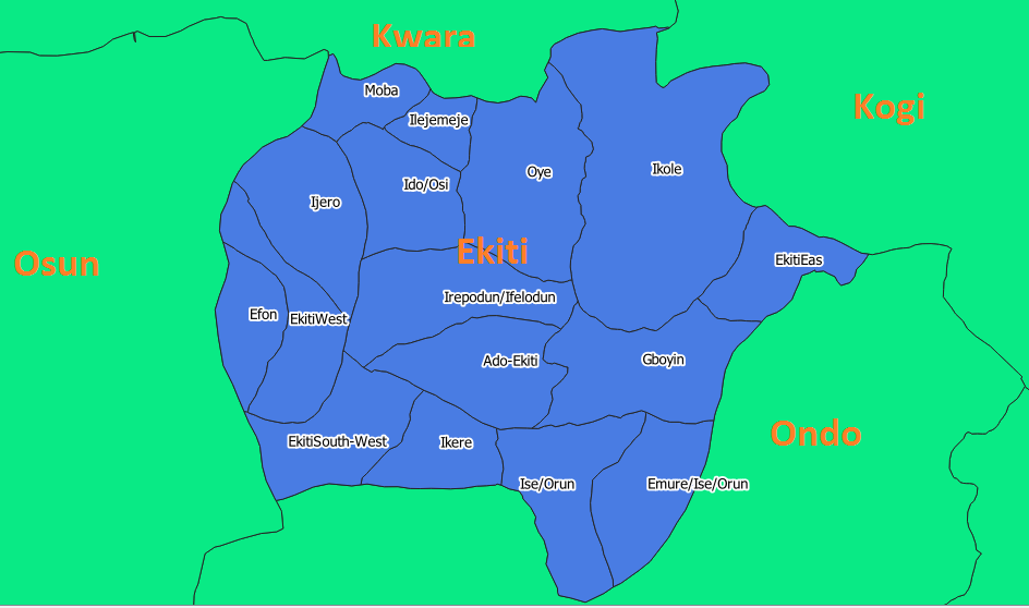 Geospatial Solutions Expert: Map of 2018 Ekiti State Gubernatorial ...