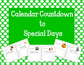 Fun Fabulous First: Calendar Countdown