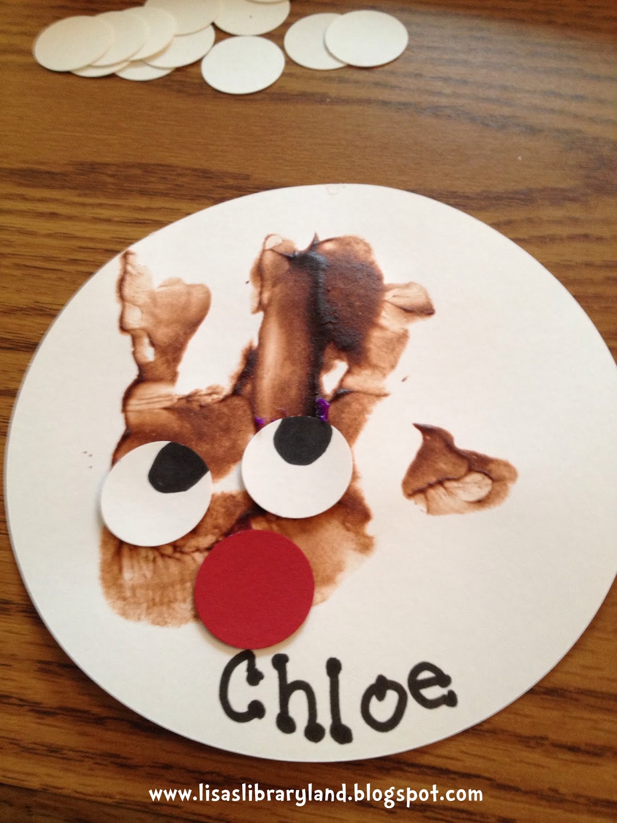 Libraryland: Chocolate Handprint Reindeer, Round 2