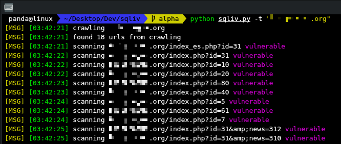 Sqliv Massive Sql Injection Vulnerability Scanner 3884