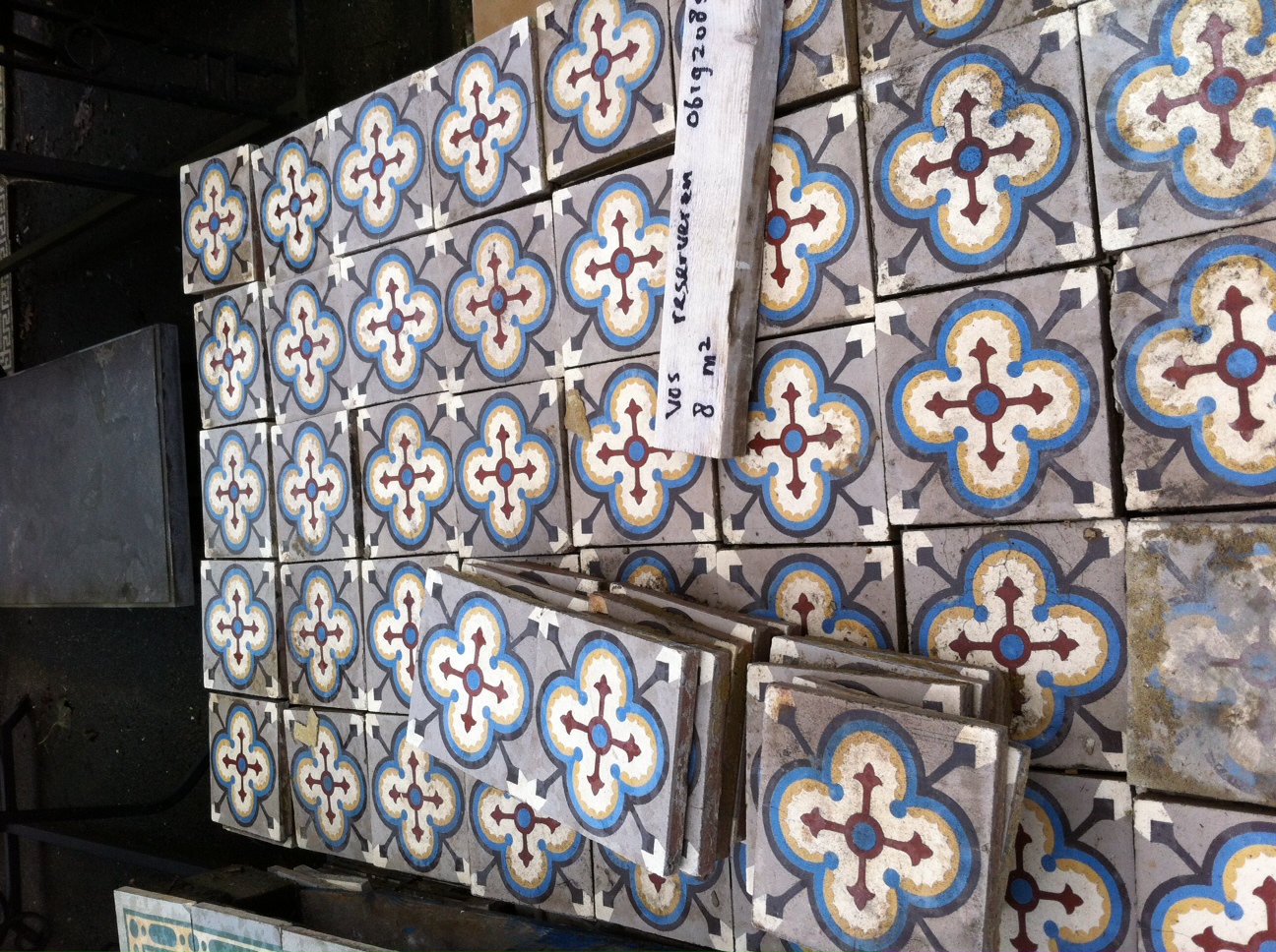 My Thoughts: 100 years old tiles, antique tile, tegel antik