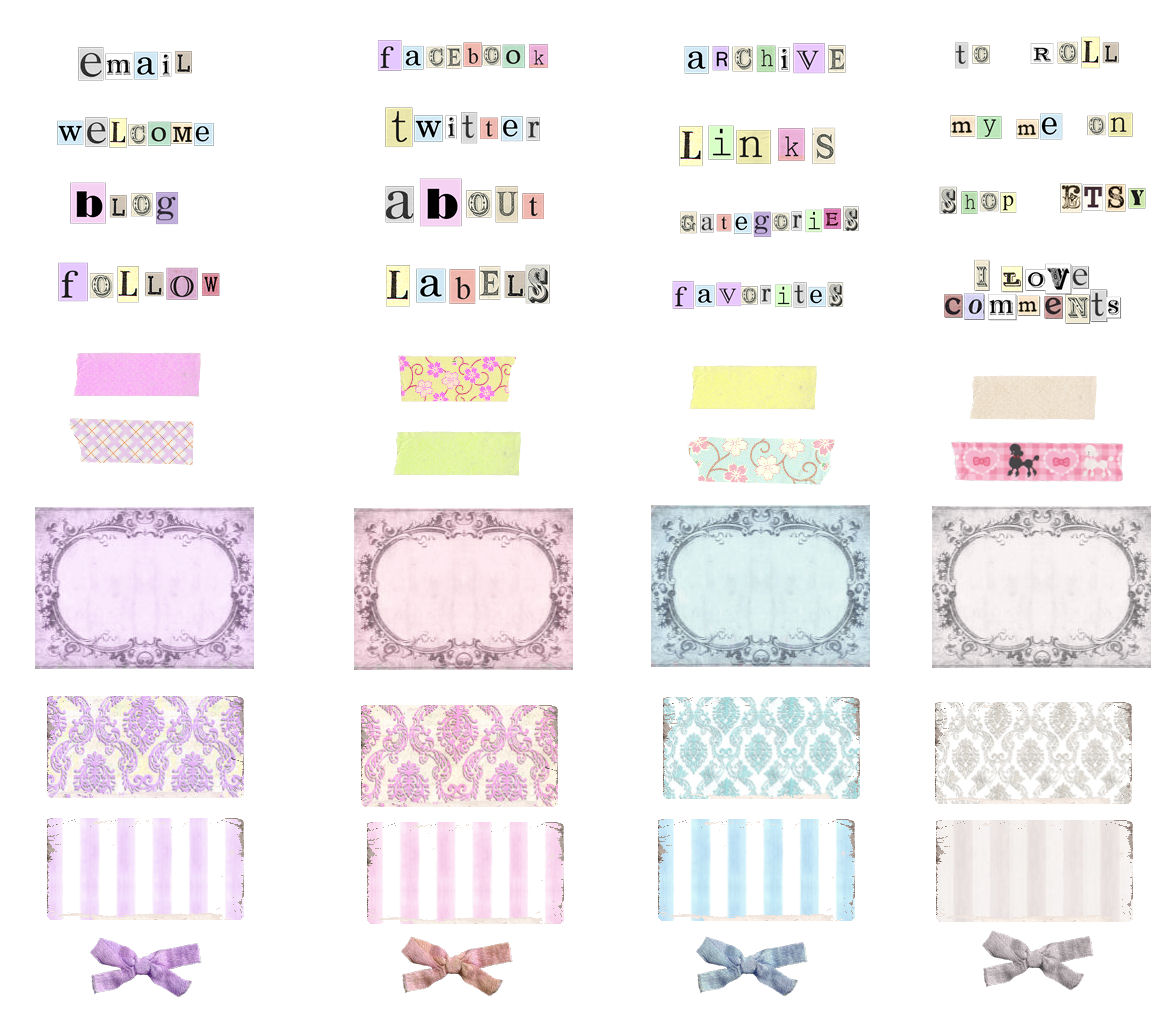 *Cute ᾔ CooL* : DIY Shabby sidebar tags