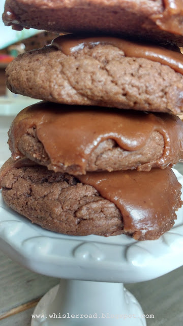 Whisler Road: Chocolate Frosted Devil's Food Cake Mix Cookies