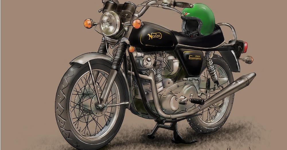 Drawings and Paintings: Norton Commando 850