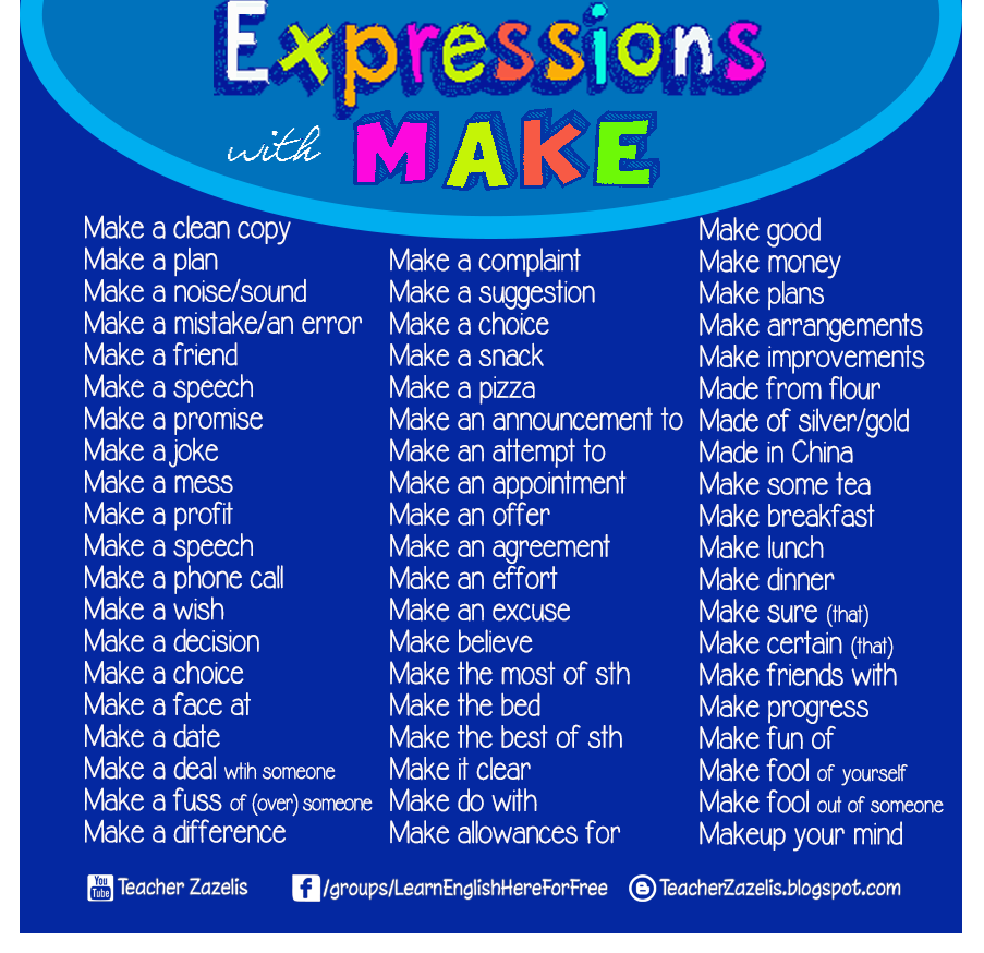 Learn English with Zaz English: Expressions with GO and MAKE