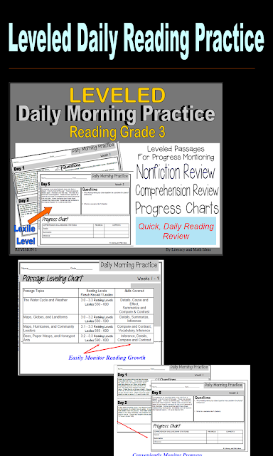 Literacy & Math Ideas: Leveled Daily Reading Practice
