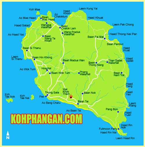 Samui Attractions Places: Map of Thailand, Koh Samui, Hoh Phangan , Koh ...