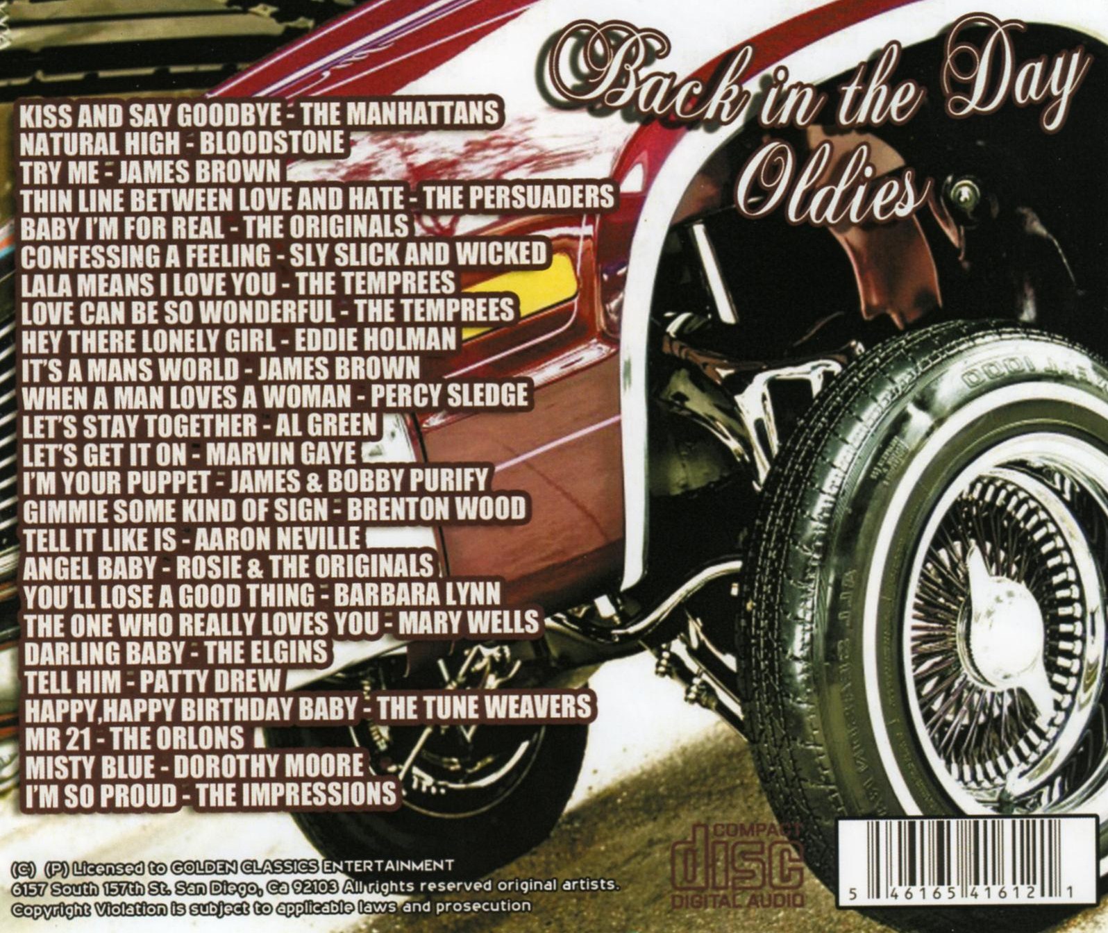 Doo Wop n Soul Oldies: Back In The Day Oldies