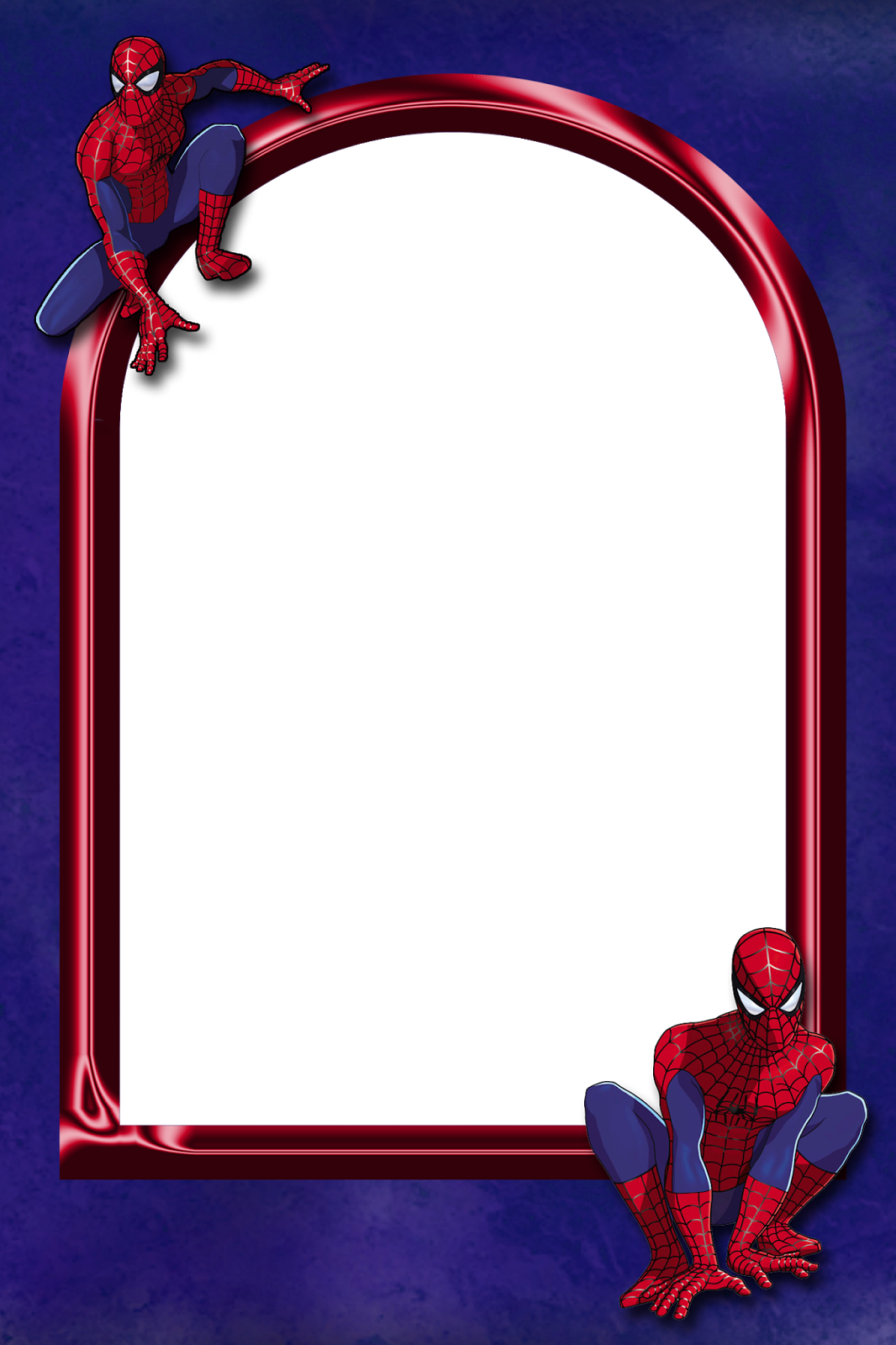 Marcos y Bordes para fotografias: Marco para fotos y tarjetas de Spiderman