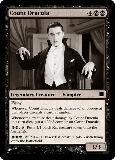 Magic the Gathering fan-made cards: Count Dracula (Count Dracula movies)